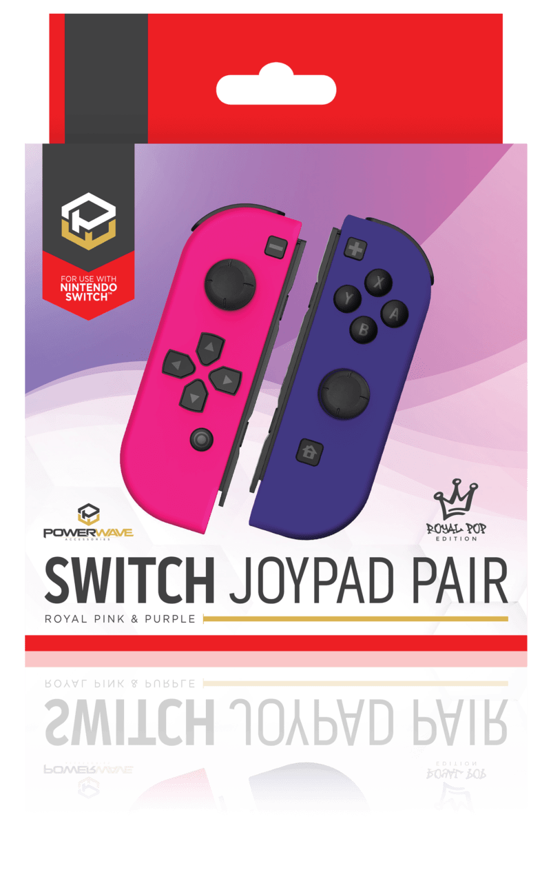 Switch Joypad Pair - Purple And Pink - Powerwave Gaming Accessories